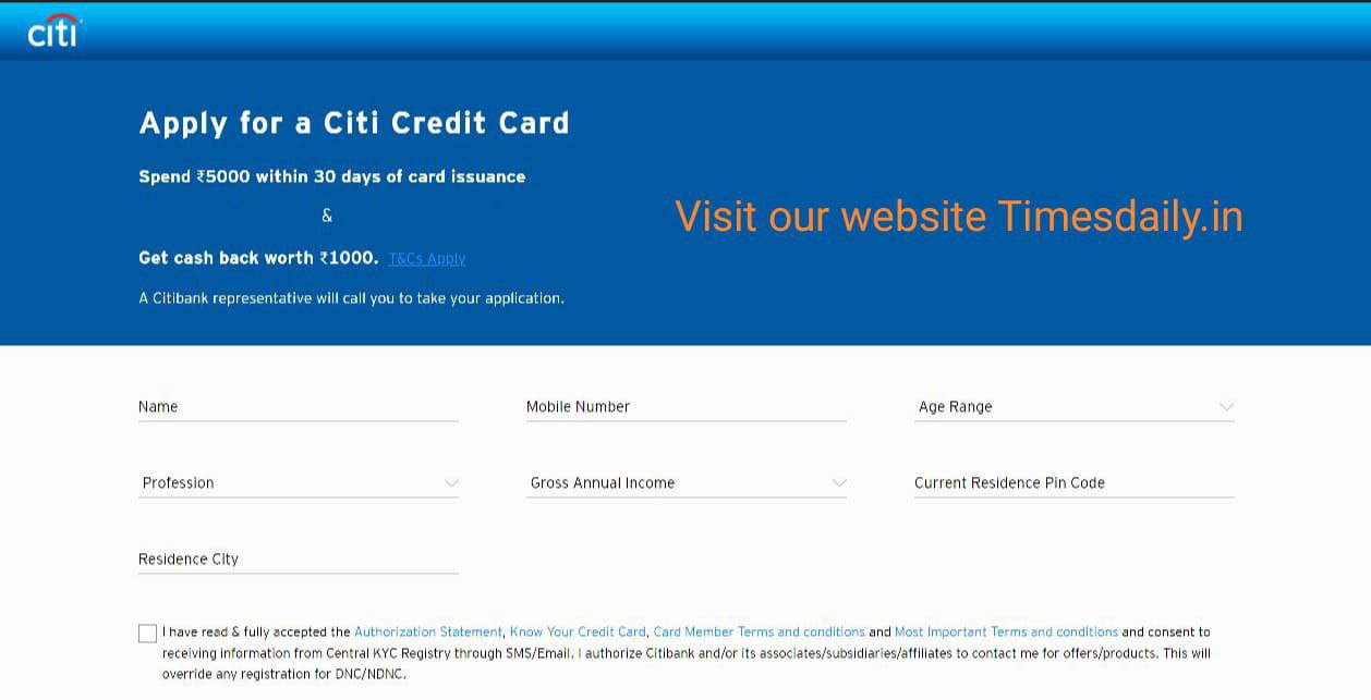How To Apply citi bank credit - December 2022 - TIMES DAILY